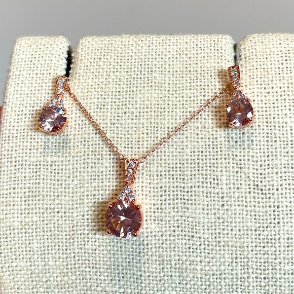 Jewelry | Simulated Morganite Set In Rose Gold Vermeil | Poshmark